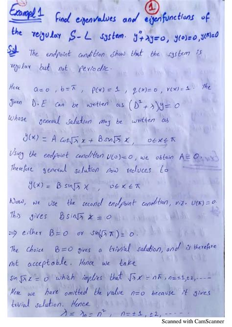 SOLUTION Eigen Values And Eigen Functions Studypool