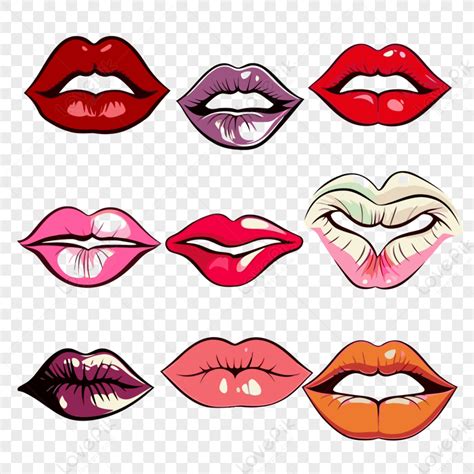 키스 입술 벡터만화상표클립 아트 Png 일러스트 무료 다운로드 Lovepik