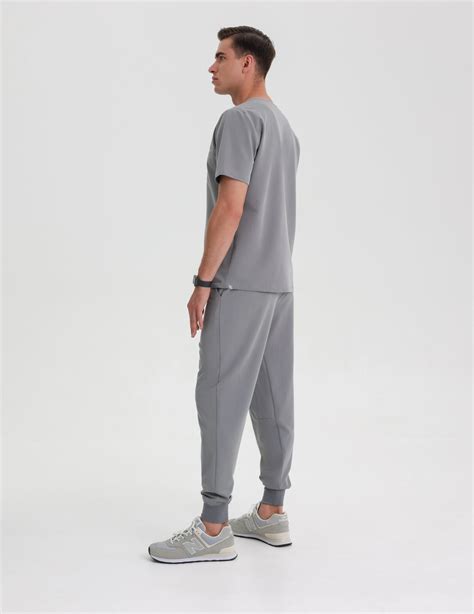 Mens Birbal Scrub Top Shark Gray