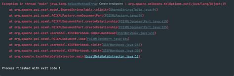 Error While Extracting Metadata Using Java And Apache Poi Library