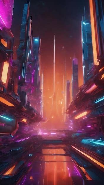 Premium Ai Image Abstract Background Of Scifi Scene 3d Rendering