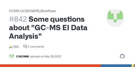 Some Questions About Gc Ms Ei Data Analysis · Discussion 842 · Ccms