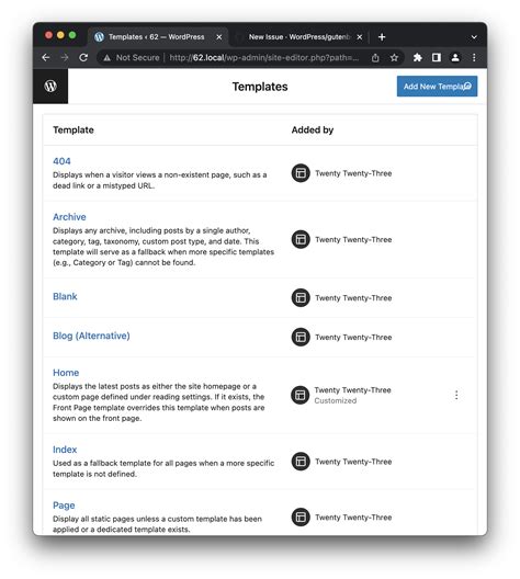 The Command Center Icon Overlaps The Add New Template Button On The