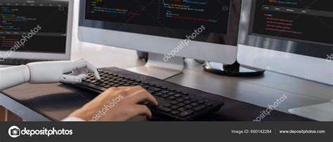 Program Coding Automation Generative Artificial Intelligence Concept Collaboration Robotic Hand