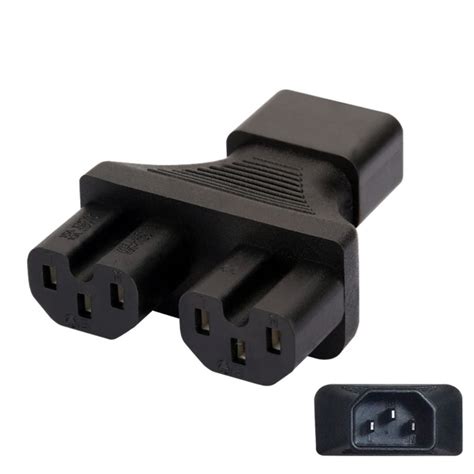 Qisuw Iec320 C14 To Double C15c13nema 5 15r Ac Power Supply Adapter