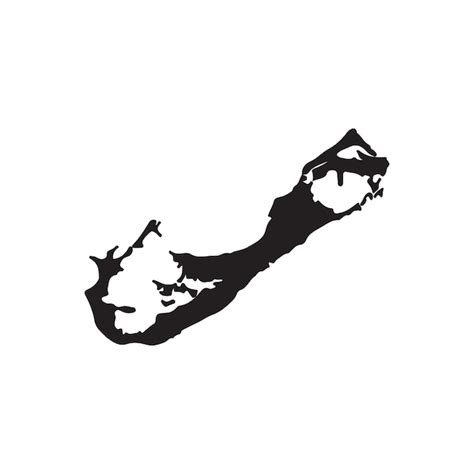 Premium Vector Simple Only Sharp Corners Map Of Bermuda Vector