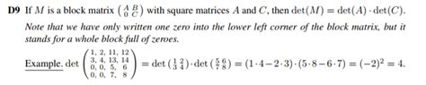 Block Matrices Determinant What Am I Missing Mathematics Stack