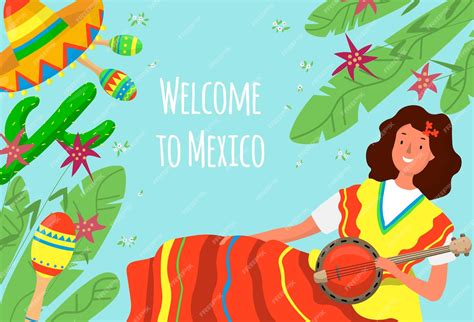 Premium Vector Welcome To Mexico Design Vector Illustration Mexican