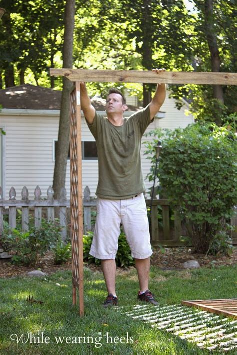 While Wearing Heels DIY Garden Trellis