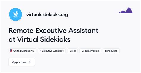 Virtual Sidekicks Hiring Executive Assistant • Remote Work From Home