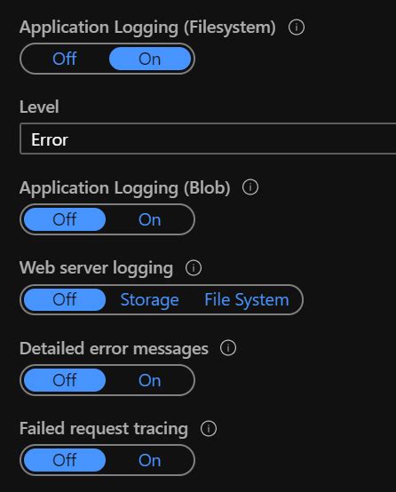 Az Webapp Log Config Application Logging False Doesnt Turn It Off · Issue 12653 · Azure