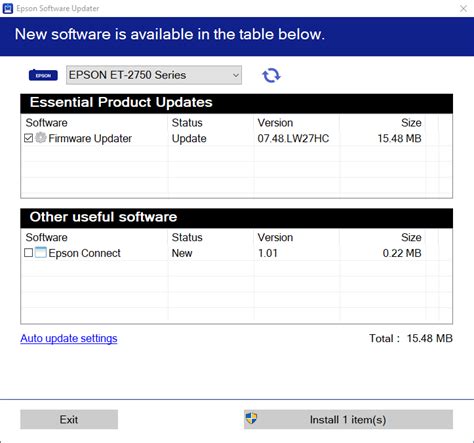Updating Printer Firmware Using Epson Software Updater Epson Canada