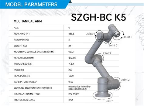 Robot Cobot Modularization Collaborative Robot 5kg Rotor Arm Rotary Axis Cobot Automation For