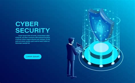 Premium Vector Data Security Concept Banner With Hero Protect Data And Confidentiality