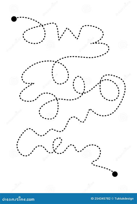 Prewriting Tracing Lines And Curve Shapes Element For Preschool