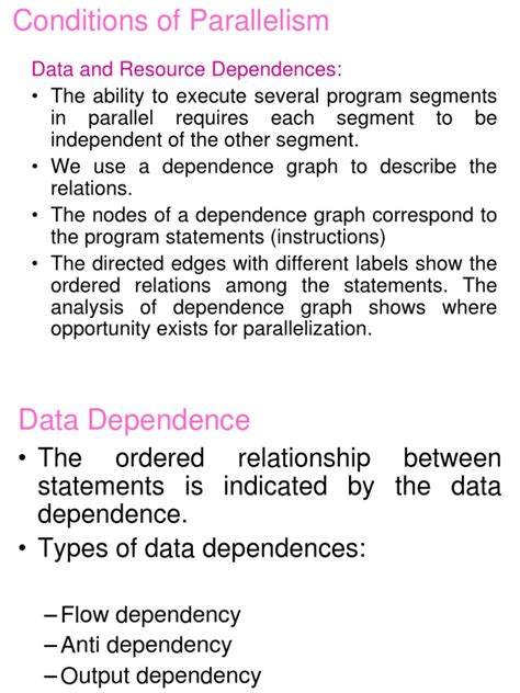 Dependency Graph And Bernstein Conditions Pdf Parallel Computing