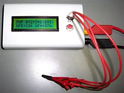 TRANSISTOR TESTER CIRCUIT ATMEGA LCD DISPLAY