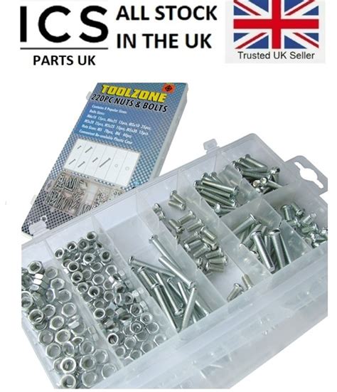Assorted Nuts And Philips Bolts Set 6mm And 5mm Nuts With Cross Head Bolts