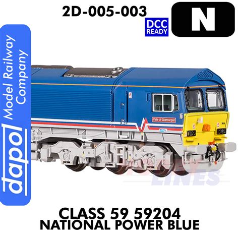 Class 59 59204 National Power Blue Dcc Ready Dapol 2d 005 003