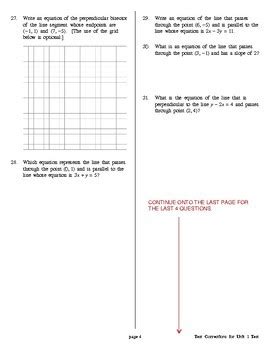 Test Corrections Unit Geometry Midpoint Distance Partitioning Lin Eq