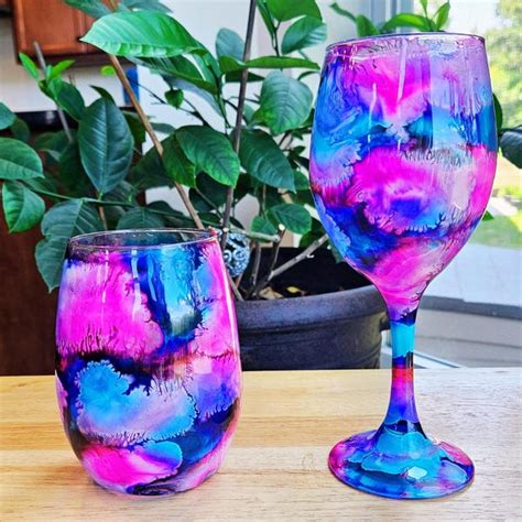 Spring Wine Glasses Etsy