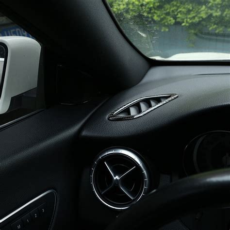 For Mercedes Benz A Gla Cla Class W176 X156 C117 Carbon Fiber Dashboard Air Condition Outlet