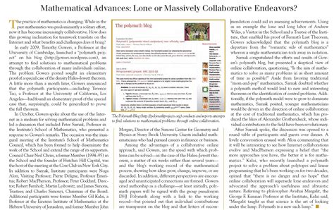 Math Frolic The Polymath Project Redux