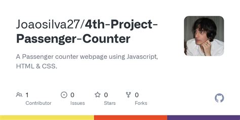 Github Joaosilva274th Project Passenger Counter A Passenger Counter Webpage Using Javascript
