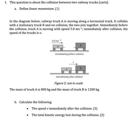 Solved 1 This Question Is About The Collision Between Two