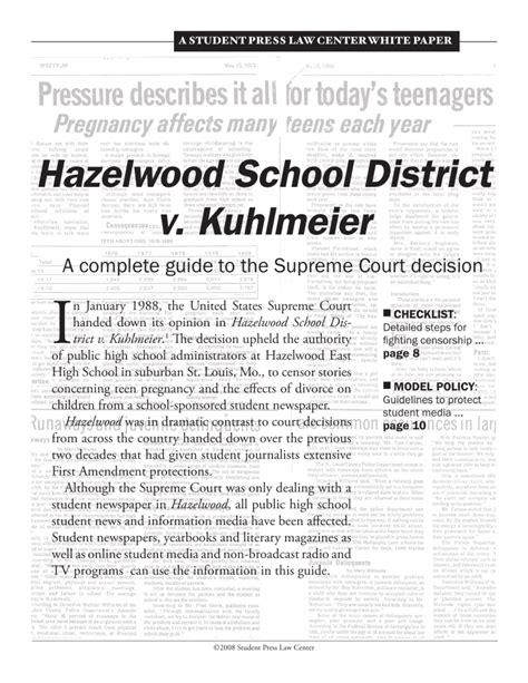 A Complete Guide To The Hazelwood V Kuhlmeier Decision