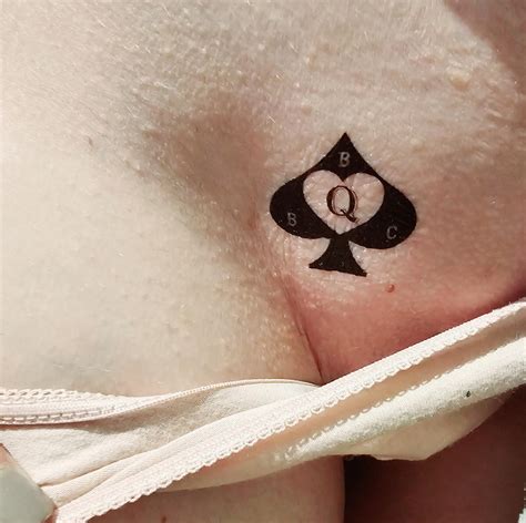 Queen Of Spades Bbc Temporary Tattoo Etsy