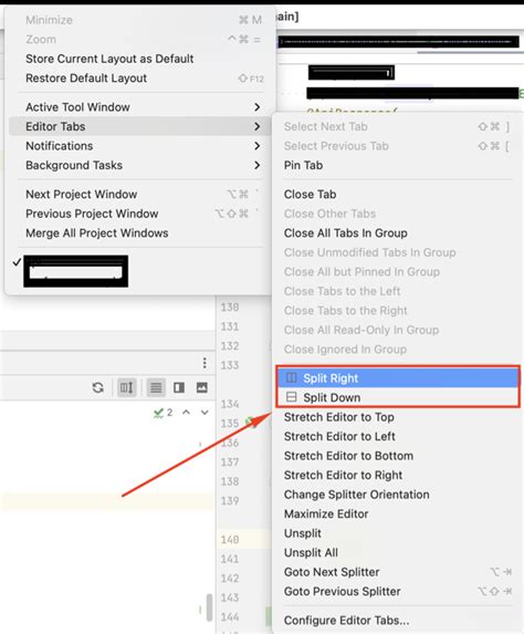 how to split the run tool window in intellij idea stack overflow
