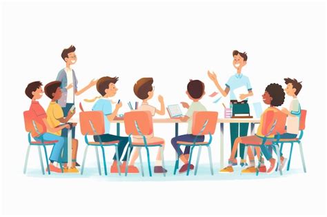 Premium Photo Engaging Classroom Discussion