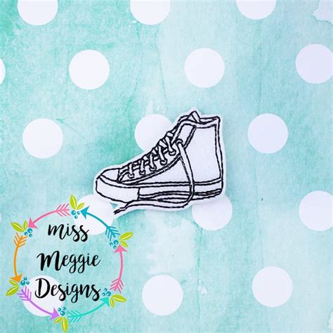Vintage Sneaker Feltie Ith Embroidery Design File Miss Meggie Designs