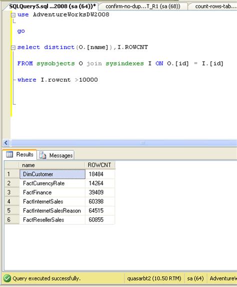 Find Large Tables In A Database By Row Count The Desk