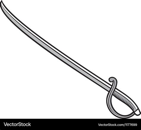 Saber Sword Royalty Free Vector Image Vectorstock