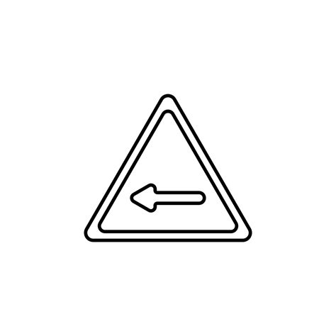 Sign Traffic In Left Vector Icon Illustration Vector Art At Vecteezy