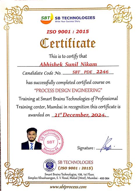 abhishek nikam on linkedin i am thrilled to have successfully completed the process design…