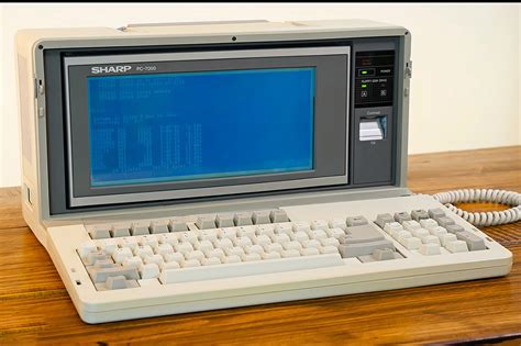 Long Before The Macbook There Was The Sharp Pc 7000 Luggable Portable Long Before The Macbook There Was The Sharp Pc 7000 Luggable Portable