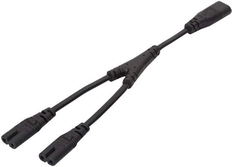 Strhowill 1ft 0 3m Iec 320 C8 To Dual C7 Power Cord Figure 8 Male To Double