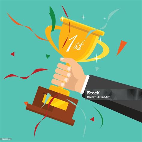 챔피언 트로피 플랫 아이콘입니다 골든 우승자 컵입니다 대회와 리더십 그림 고립 첫번째 장소 우승자 개념입니다 벡터 경쟁에 대한 스톡 벡터 아트 및 기타 이미지 Istock