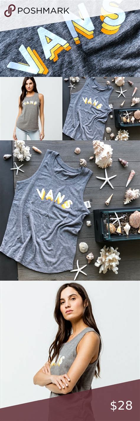 🌴🌼vans Sunriser Gray Top🌼🌴 Grey Top Clothes Design Muscle Tank Tops