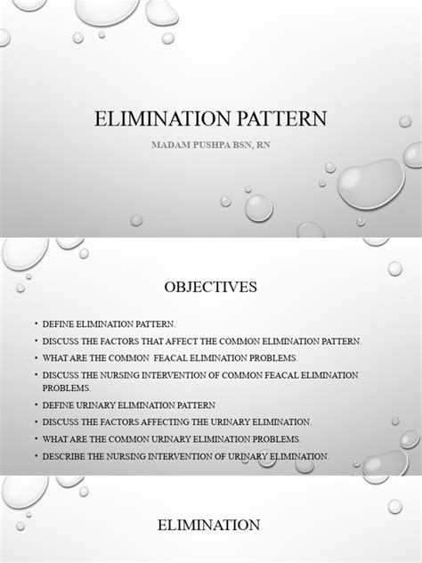 Elimination Pattern Pdf
