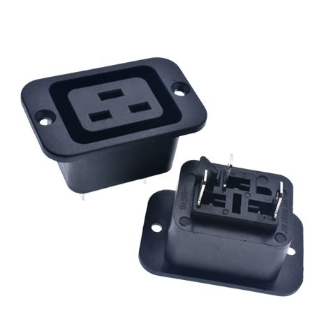1pcs Ac 250v 16a Iec 320 C19 C20 Panel Mount Plug Vicedeal