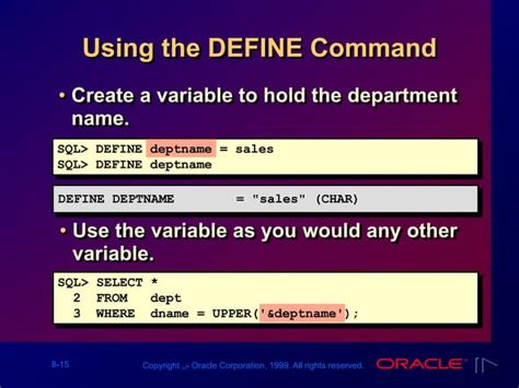 Les08 1 Producing Readable Output With Sqlplus Ppt
