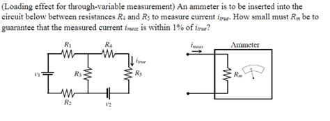 Solved Loading Effect For Through Variable Measurement An