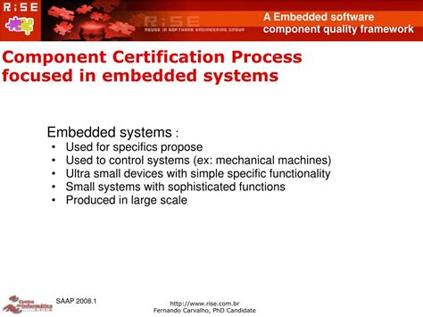 Ppt Embedded Software Quality Assurance Framework For Component