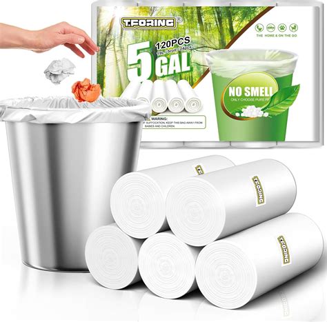 Amazon Com T Foring Count Gallon Small Trash Bags Liter Clear Garbage Bags Unscented