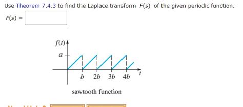 Solved Use Theorem To Find The Laplace Transform F S Chegg