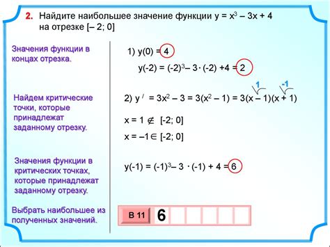 Наибольшее и наименьшее значение функции презентация онлайн